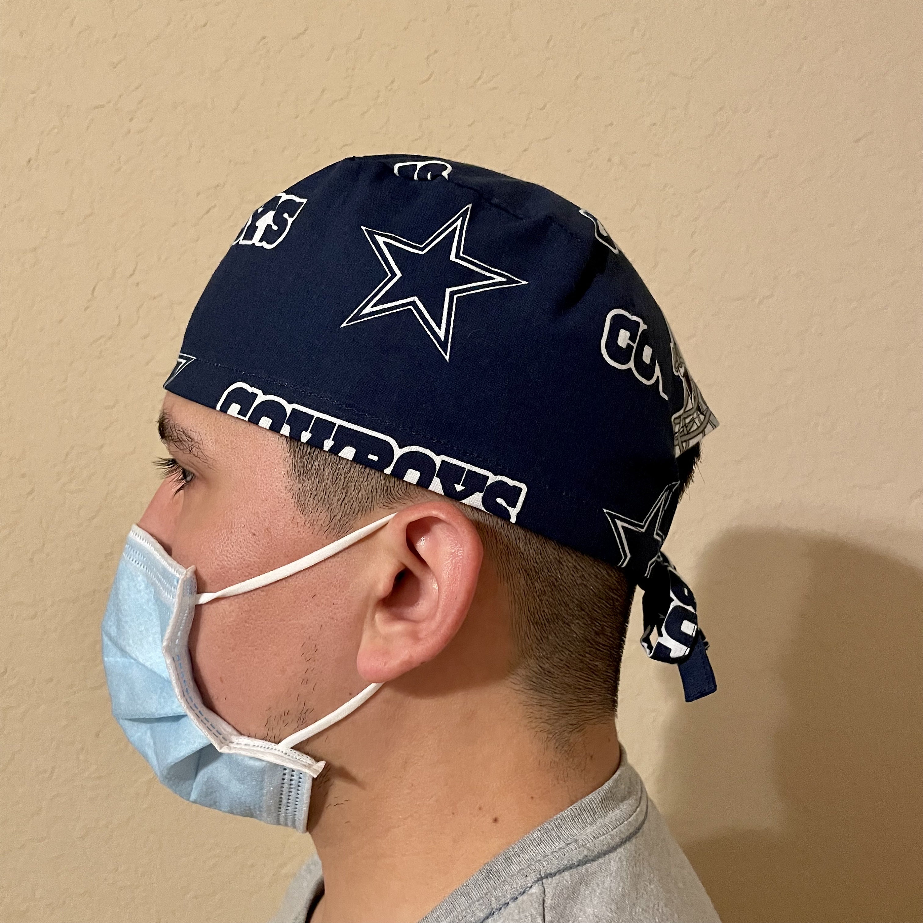 Dallas Cowboys Mens Scrub Cap, NFL Surgical Hat for Men, Nurse Bonnet ...