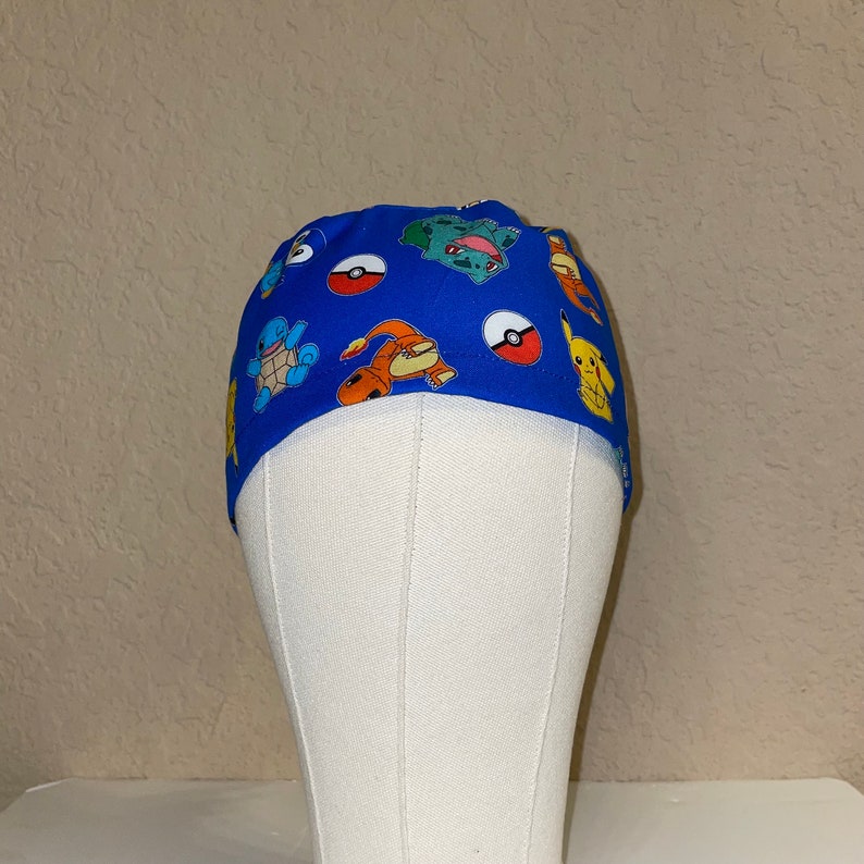 Pokemon Mens Surgical Scrub Cap, Blue| Skull Caps for Men| Medical Hat ...