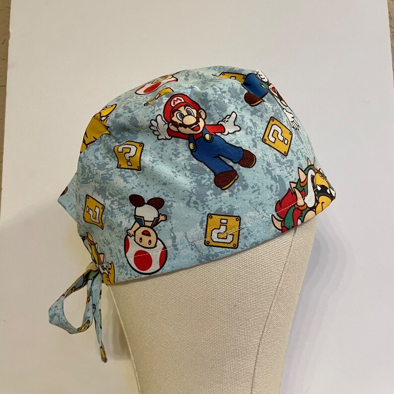 Super Mario Surgical Scrub Cap for Men| Mens Nintendo Surgery Hat for ...