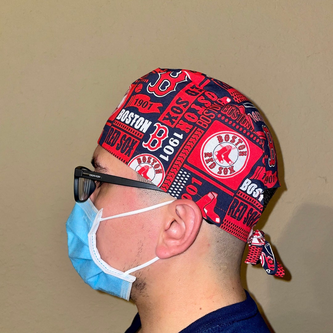 Mens Boston Red Sox Surgical Scrub Cap Red Sox Scrub Hat for Nurse Red ...