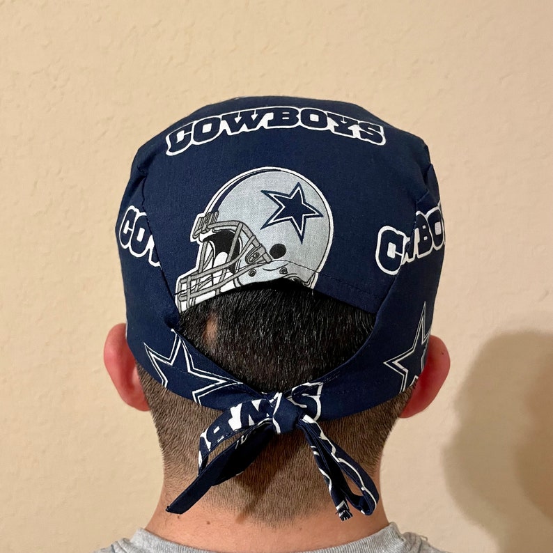Dallas Cowboys Mens Scrub Cap, NFL Surgical Hat for Men, Nurse Bonnet ...