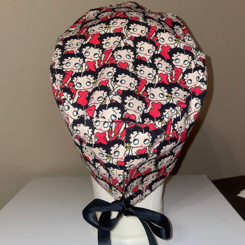 Betty Boop Surgical Scrub Cap for Women Betty Boop Bonnet Nurse Bonnet ...