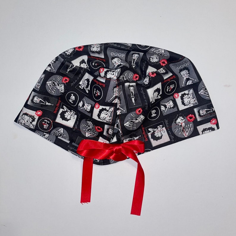 Betty Boop Surgical Scrub Hat/cap for Nurse/or Nurse Bonnet, Long Hair ...