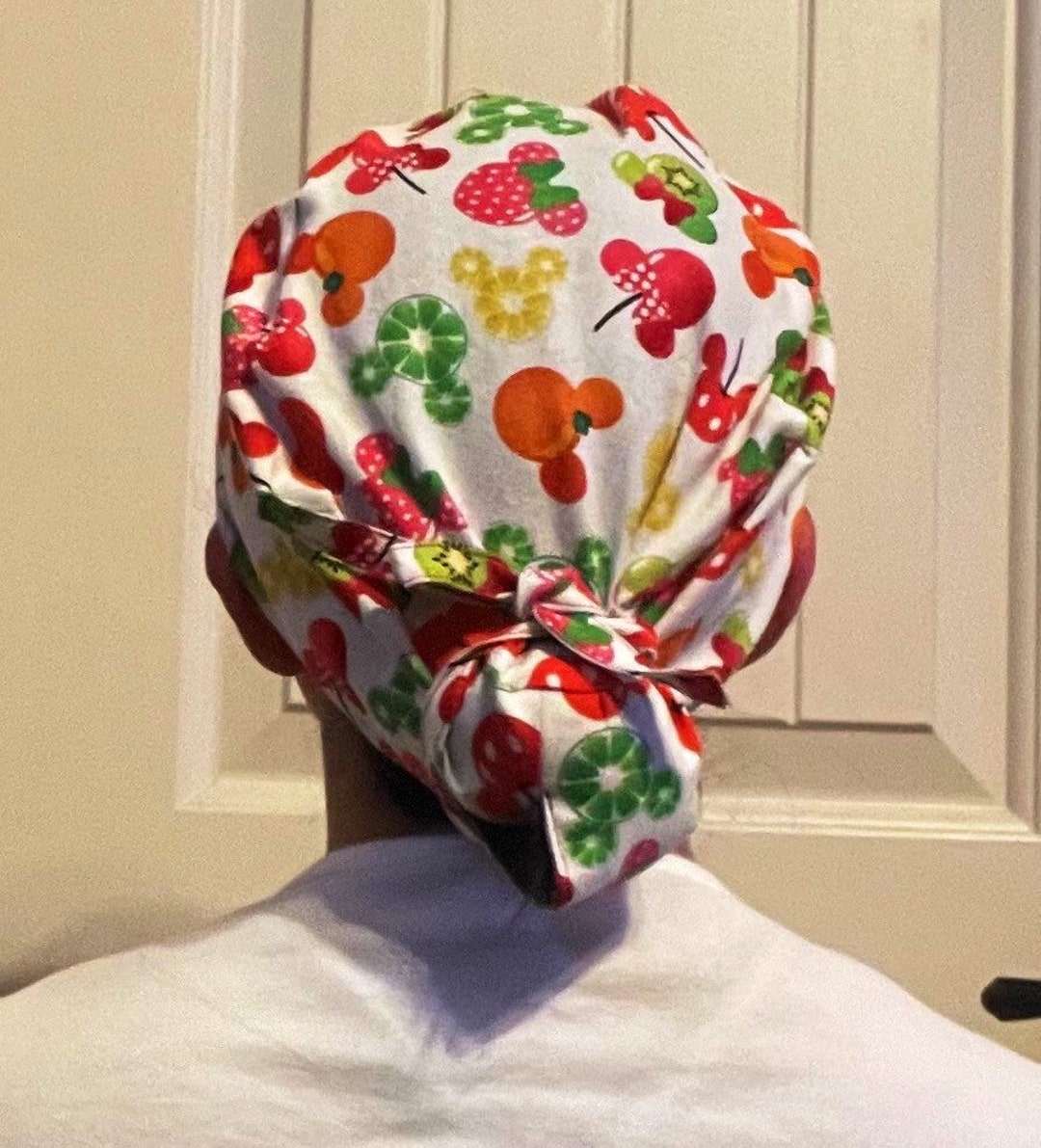 Womens Surgical Scrub Cap Nurse Bonnet With Colorful Fruit Cute Scrub ...