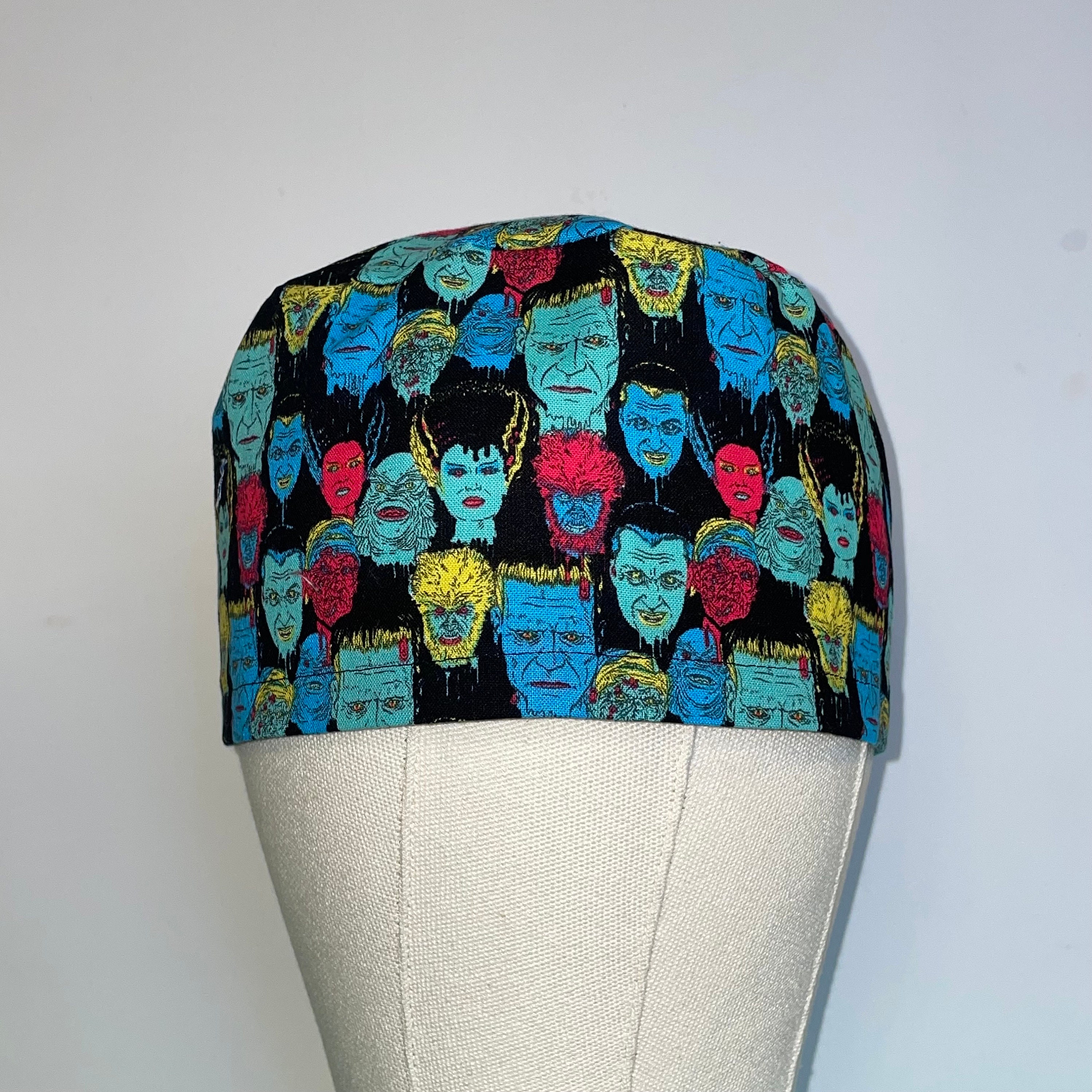 Mens Horror Surgical Scrub Cap| Halloween Scrub Hat for Nurse| Scary ...