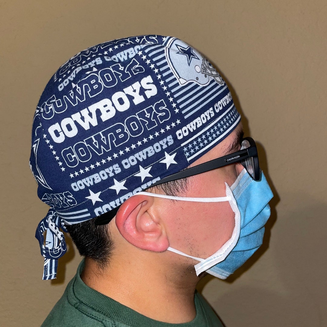 Dallas Cowboys Surgical Scrub Caps| Mens Cowboys Chemo Cap| Adjustable ...
