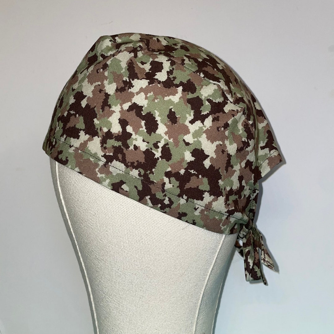 Mens Camouflage Surgical Scrub Caps Scrub Cap for Men Nurse Bonnet OR ...