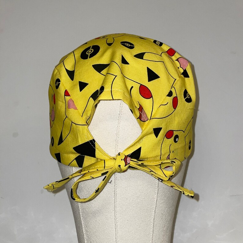 Pokemon Mens Surgical Scrub Cap Pikachu Skull Cap for Men Medical Hat ...