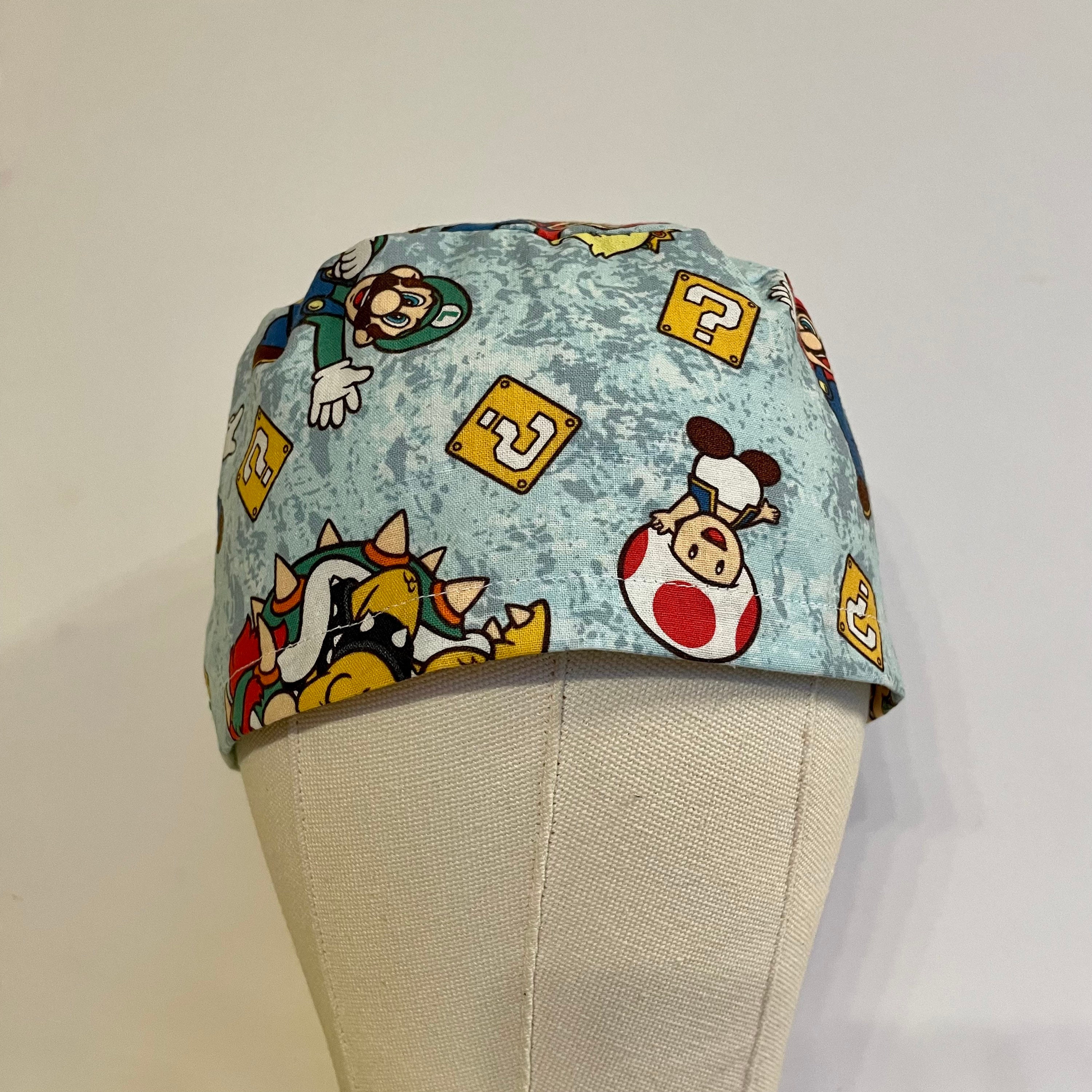 Super Mario Surgical Scrub Cap for Men| Mens Nintendo Surgery Hat for ...