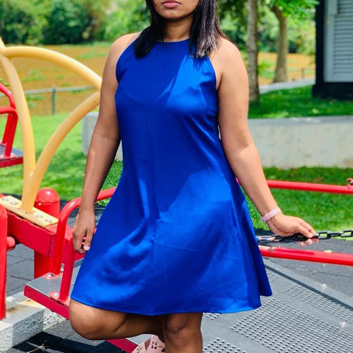 Halter Neck Midi Dress PDF Sewing Pattern Summer Dress - Etsy