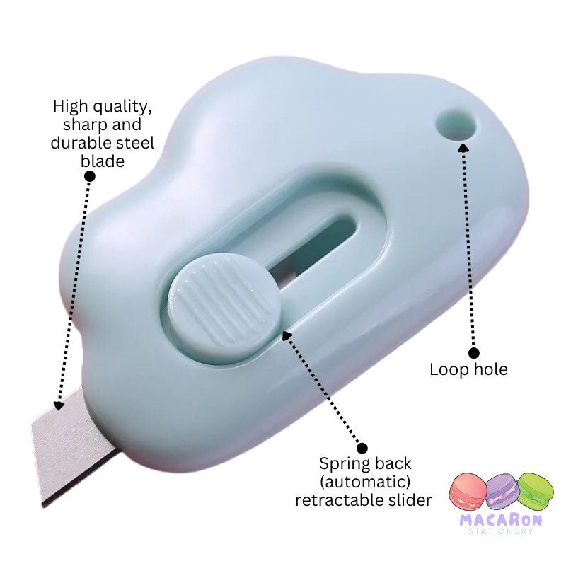 Kawaii Cute Cloud Shaped Box Cutting Tool Mini Utility Knife ...