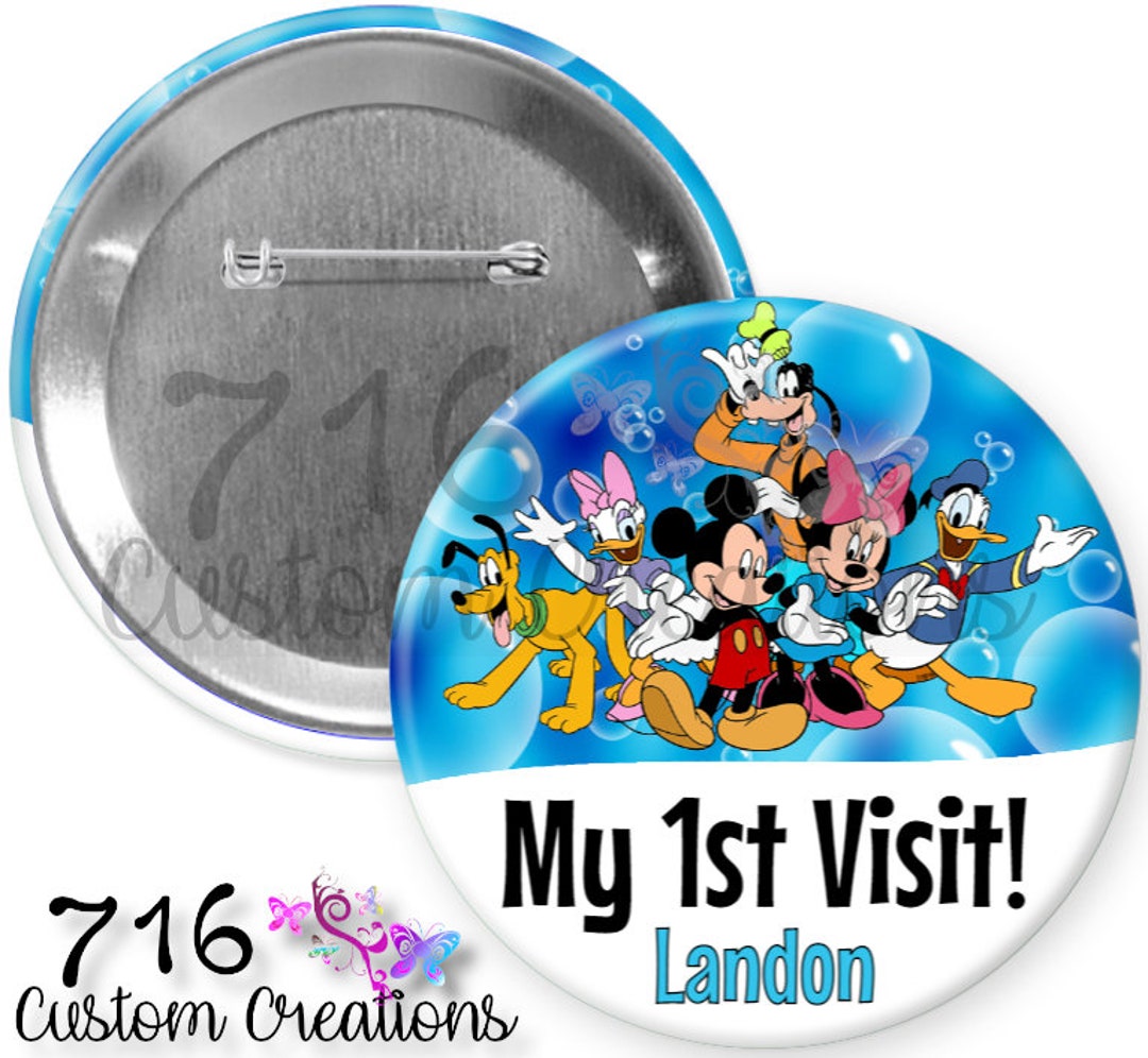 Disney Button Disney Pins Disney First Visit Pin Disney First Trip Pin ...