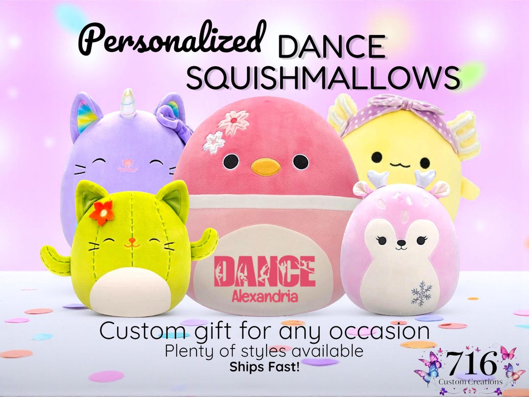 Personalized Squishmallows•stuffed Animal•birthday•custom Dance Plush ...