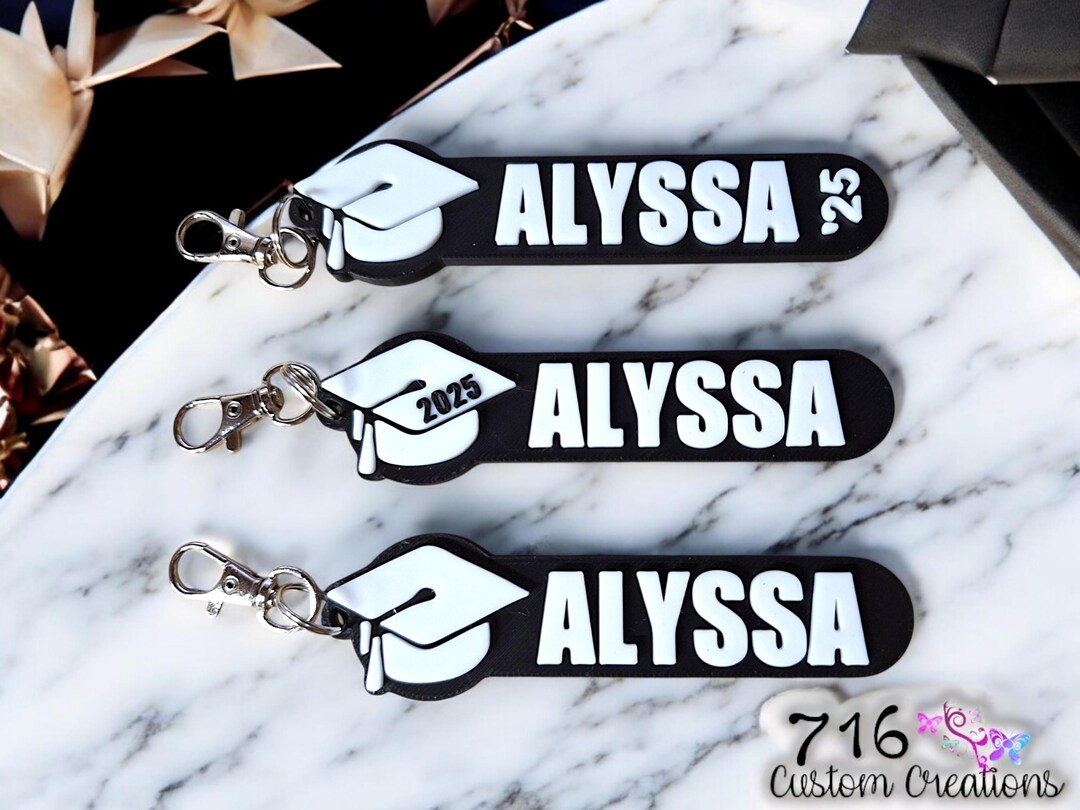 Personalized Graduation Keychain, Custom Name Keyring, Senior Gift 2025 ...