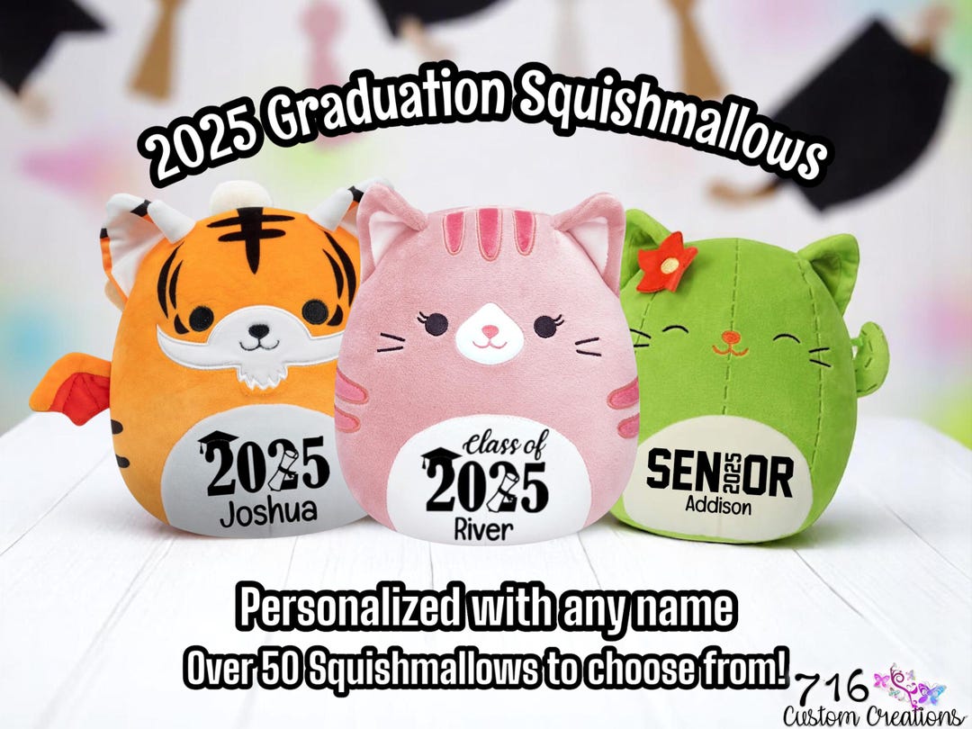 Class of 2025 Personalized Graduation Squishmallow, Graduation Gift for ...