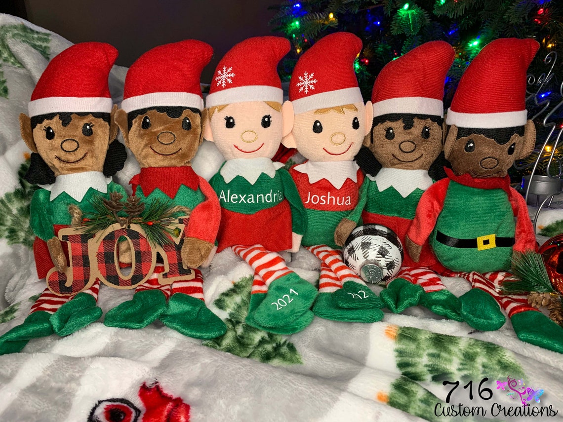 Personalized Christmas Elf, Plush Shelf Sitting Elf, Personalized Elf ...