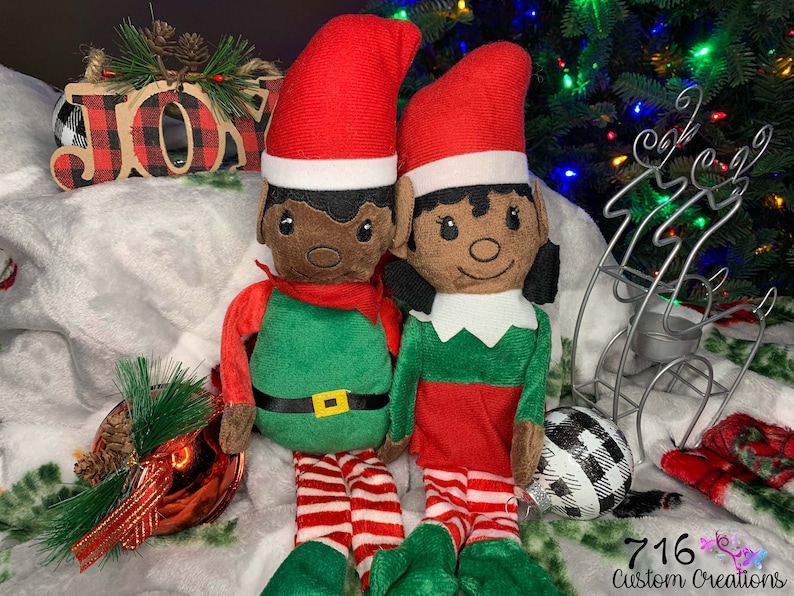 Personalized Christmas Elf, Plush Shelf Sitting Elf, Personalized Elf ...