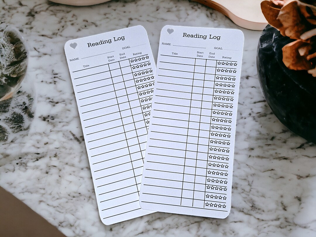 Reading Log Bookmark, Library Card Bookmark, Reading List Bookmark ...