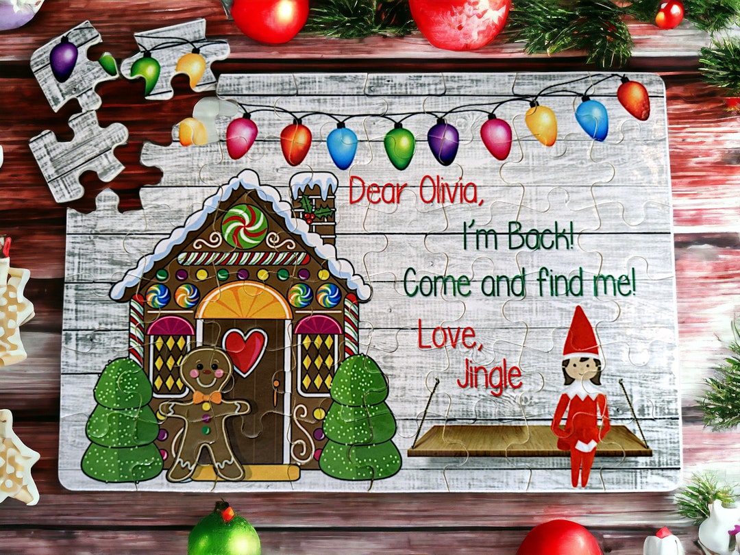 Elf Arrival Puzzle, Personalized Christmas Puzzle, Fun Elf Arrival ...