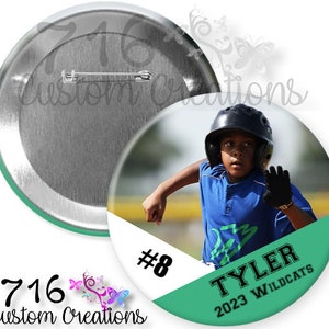 Sports Team Buttons Sports Magnet Buttons Magnets - Etsy