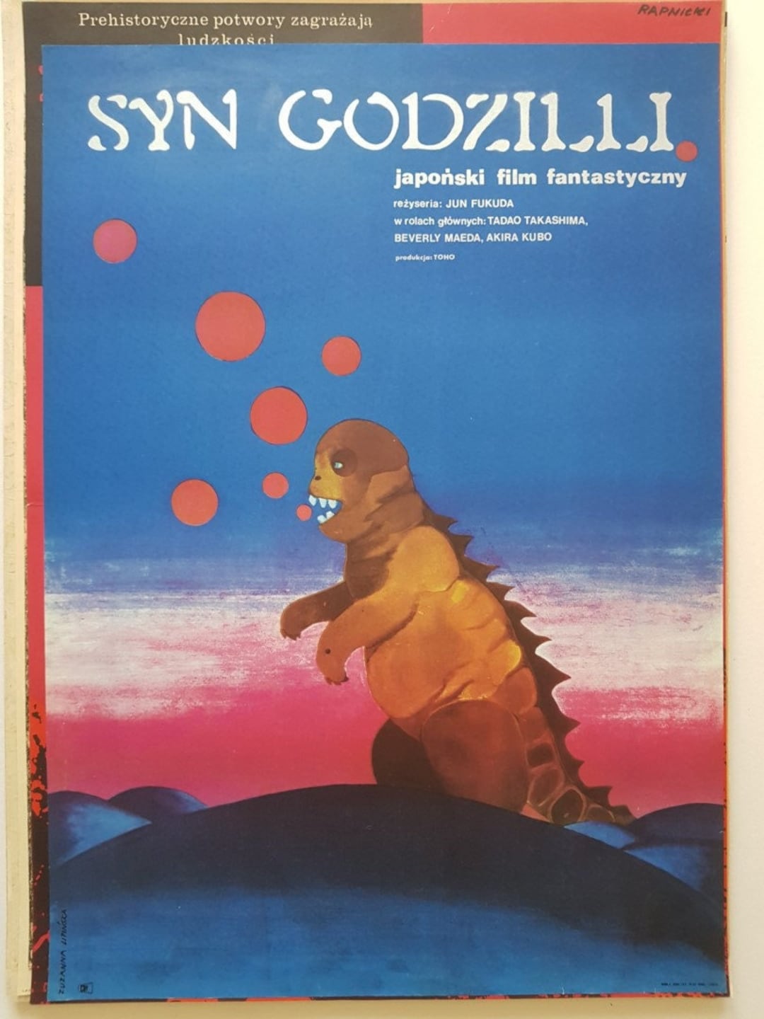 Son Of Godzilla Syn Godzilli Original Polish Movie Poster Etsy