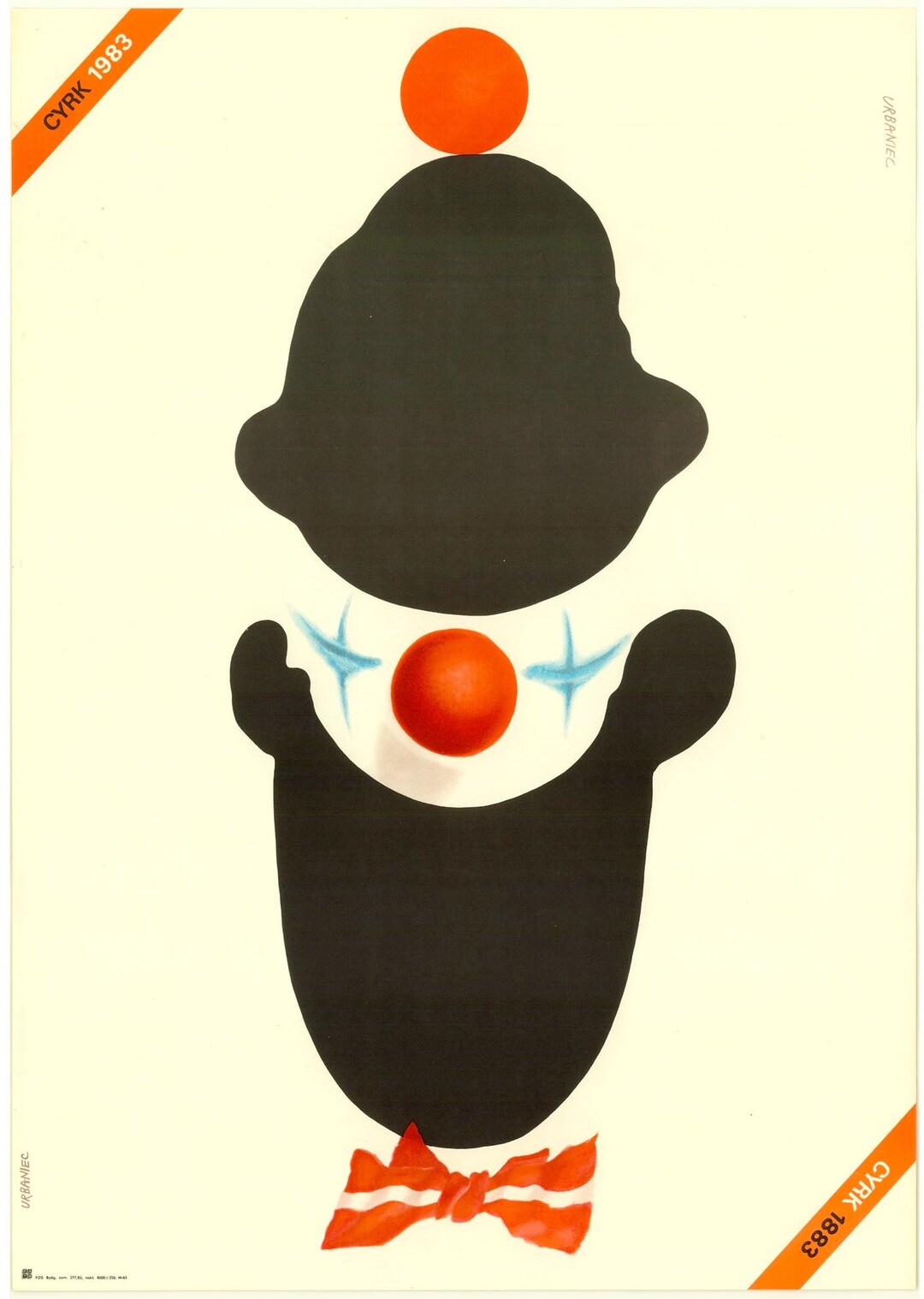 CYRK Clown Face 100th Circus Anniversary 1883-1983 Polish Circus Poster ...