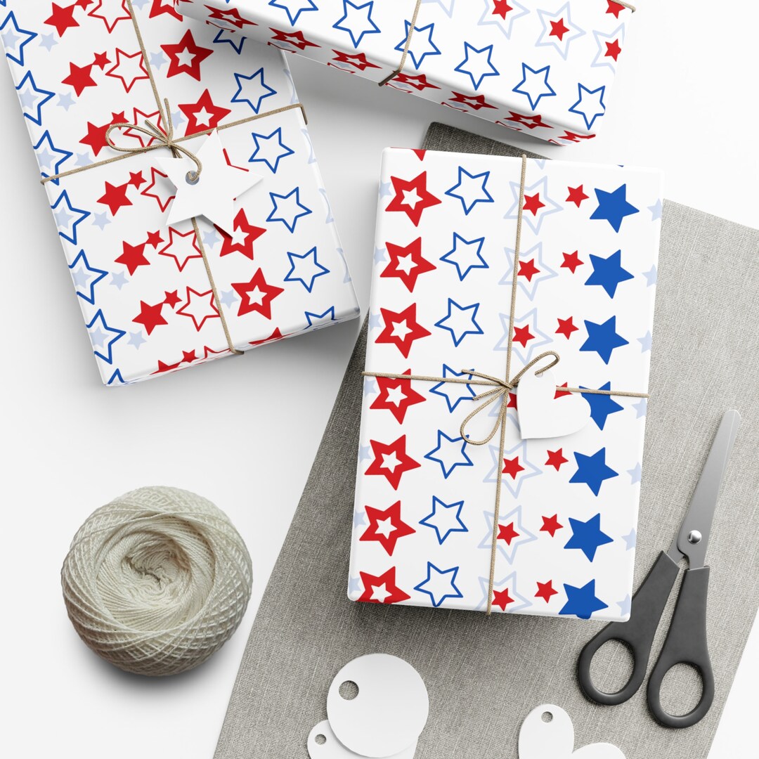 4th of July Wrapping Paper, Independence Day Wrapping Paper, 4th of ...
