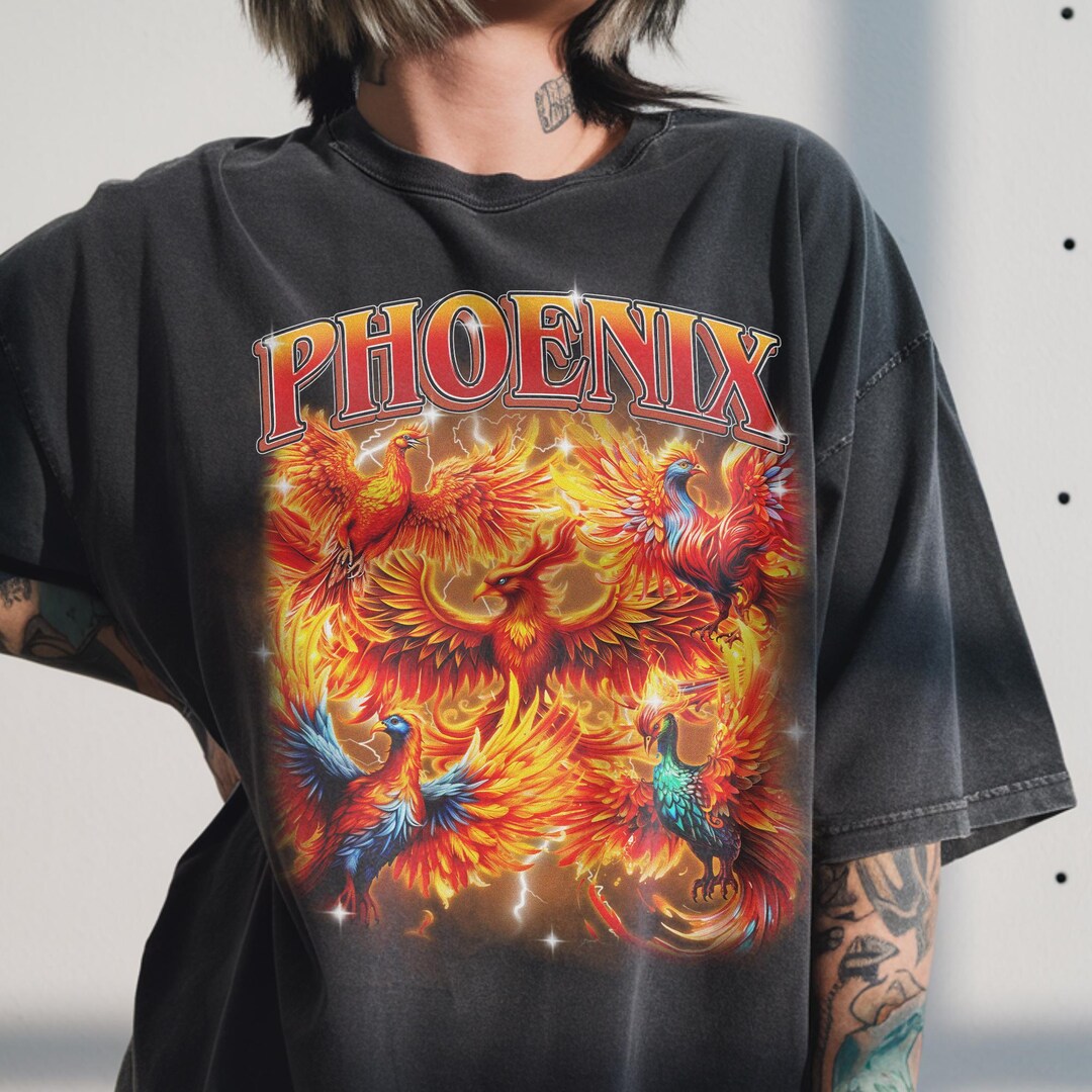 Vintage Phoenix Shirt, 90s Bootleg Graphic, Mythical Creature Top ...