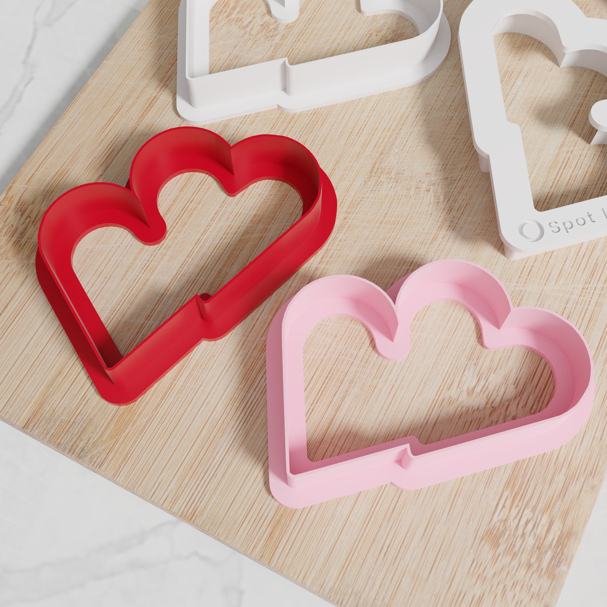 Double Heart Cookie Cutters. Set of 6 In Multiple Sizes And | Etsy