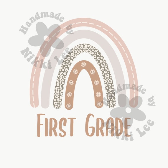 First Grade Png First Grader Png Boho Png Boho Rainbow Png - Etsy
