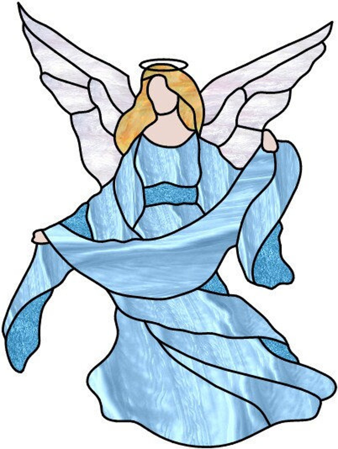 Angelica Stained Glass Pattern - Etsy