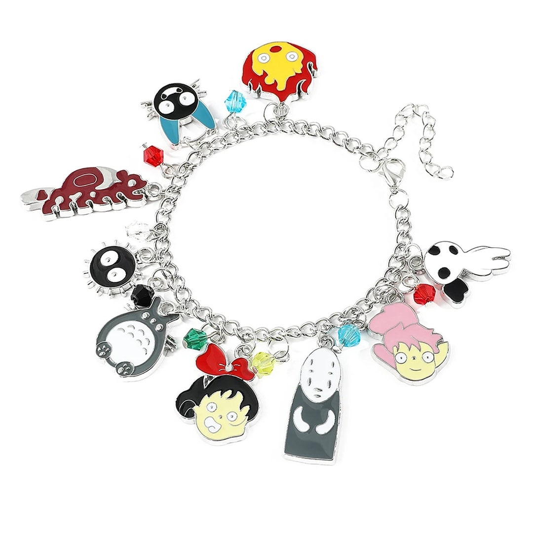 Ghibli Charm Bracelet: Totoro, Spirited Away's No Face, Ponyo, Howl's ...
