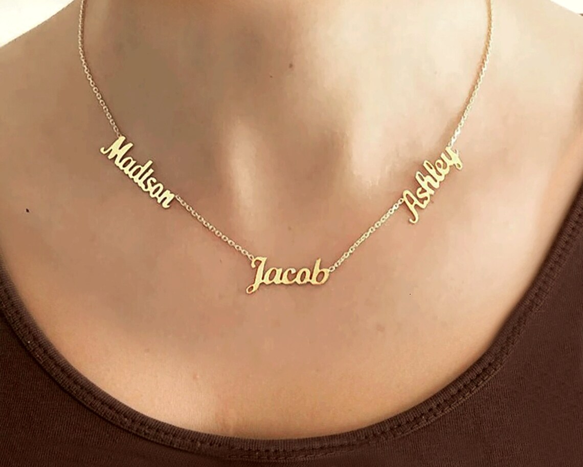 Custom Multiple Name Necklace up to Six Different Name - Etsy