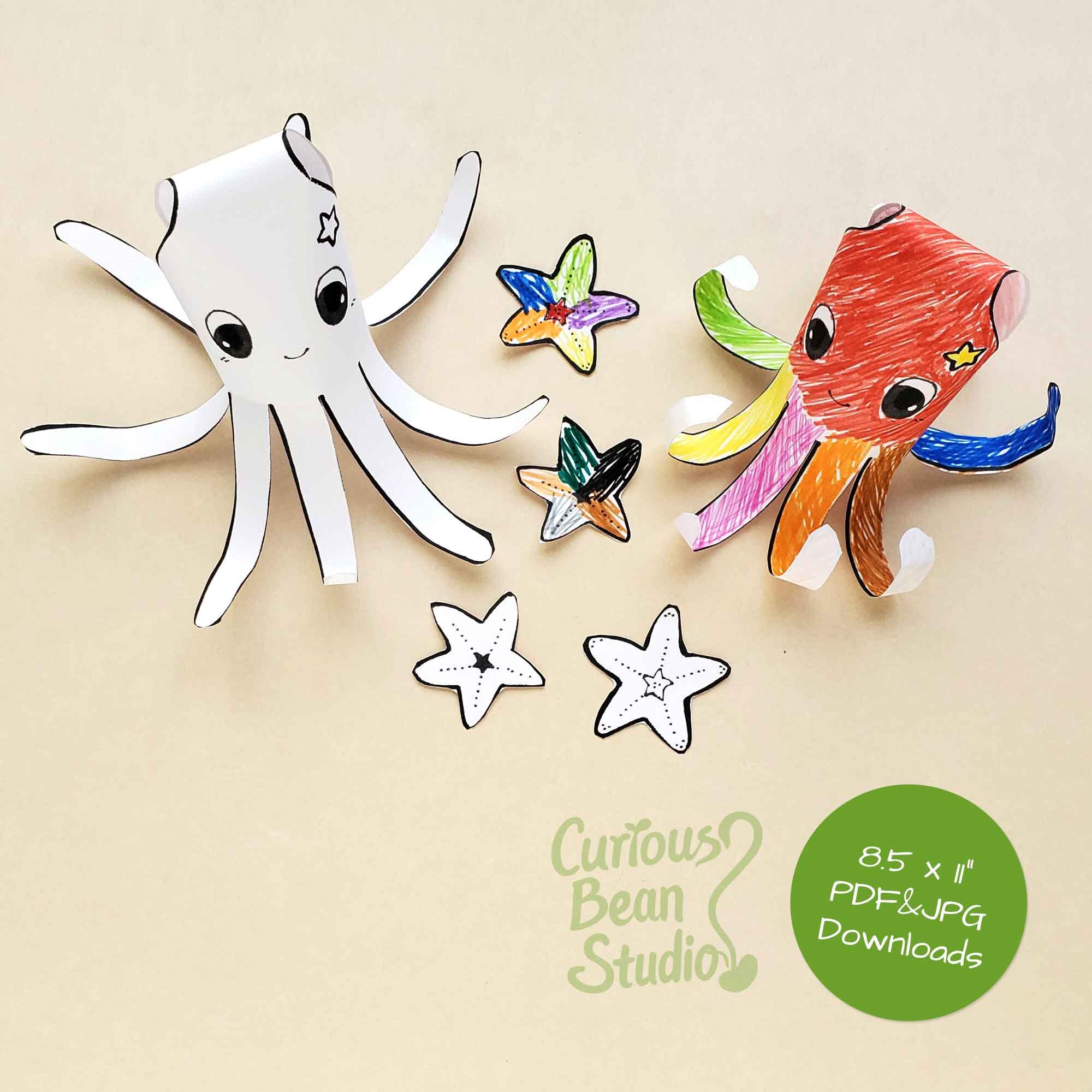 Printable Octopus Ocean Crafts Party Idea PDF JPG - Etsy