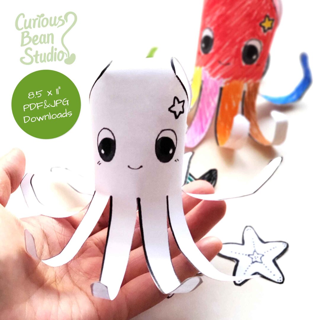 Printable Octopus Ocean Crafts Party Idea PDF JPG - Etsy