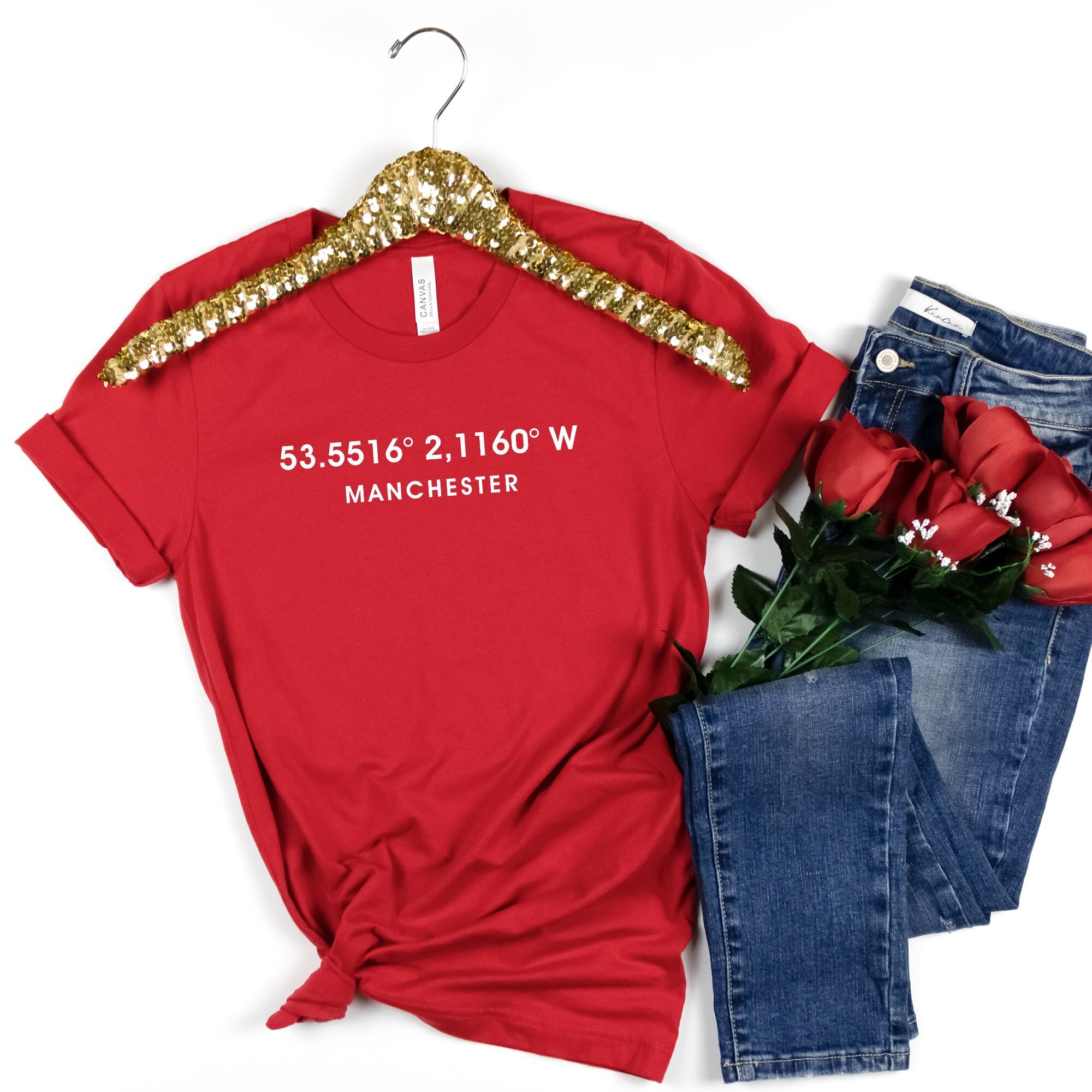 Custom Location Coordinates T-shirt Personalised, Christmas Gift ...