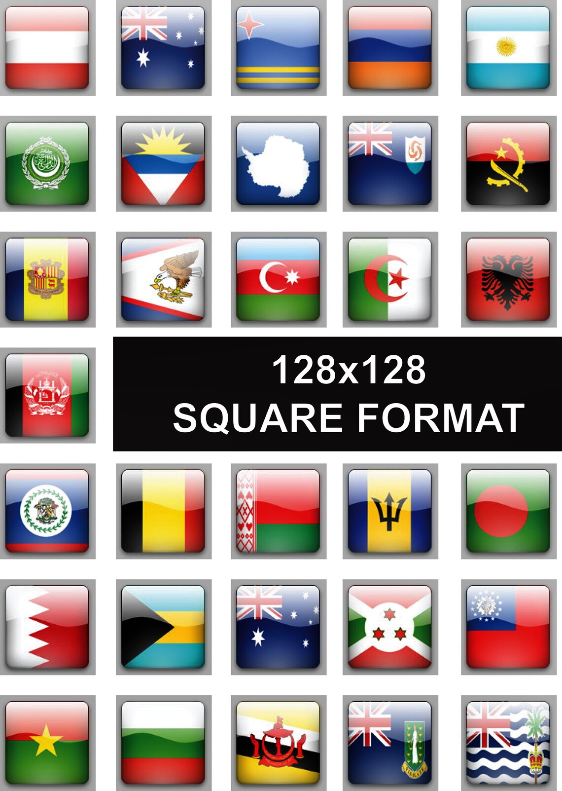 World Countries Flags Button Clip Art-- Flags of the World, PNG-PDF-JPG ...