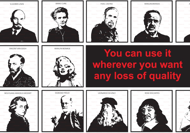 101 People, Silhouette, Clipart, Vector, Famous Faces, Png Portrait ...