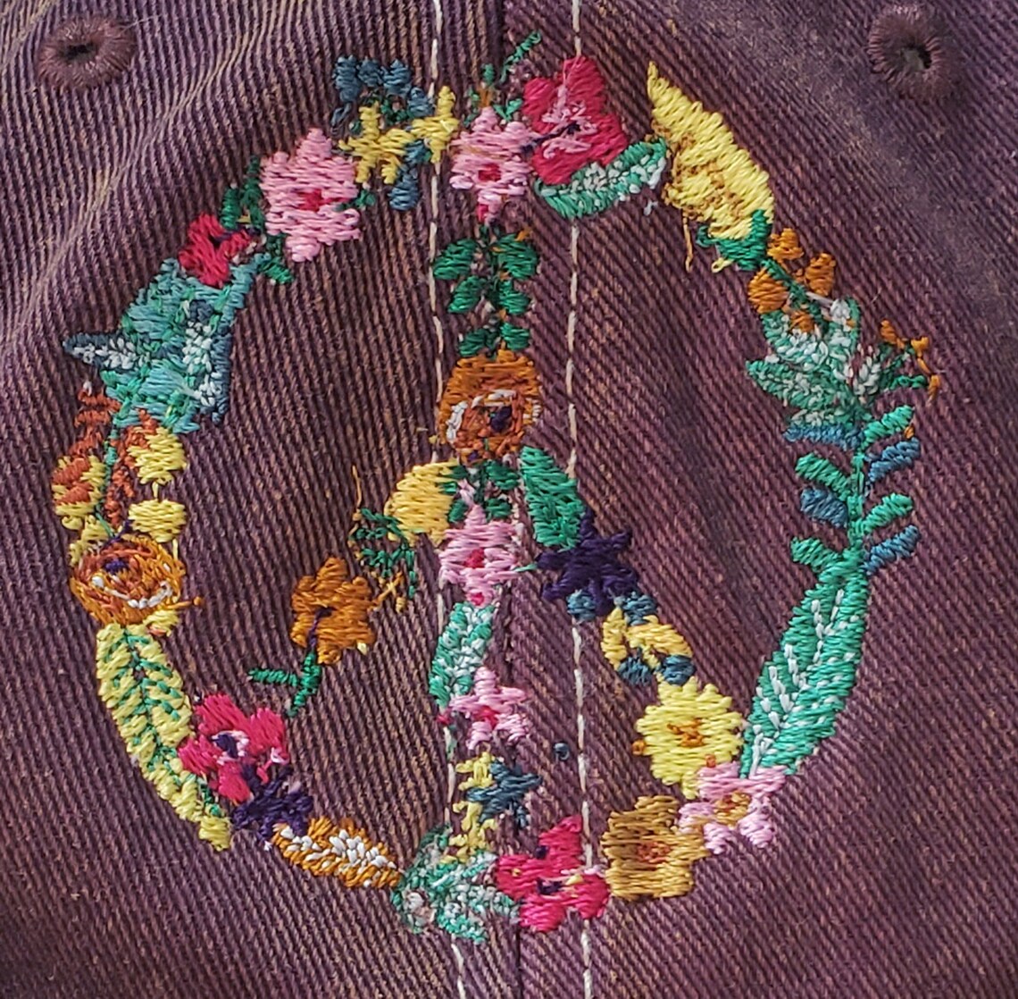 Trucker Hat, Peace, Peace Sign, Flowers Hat, Khaki Hat, Fashionable Hat ...