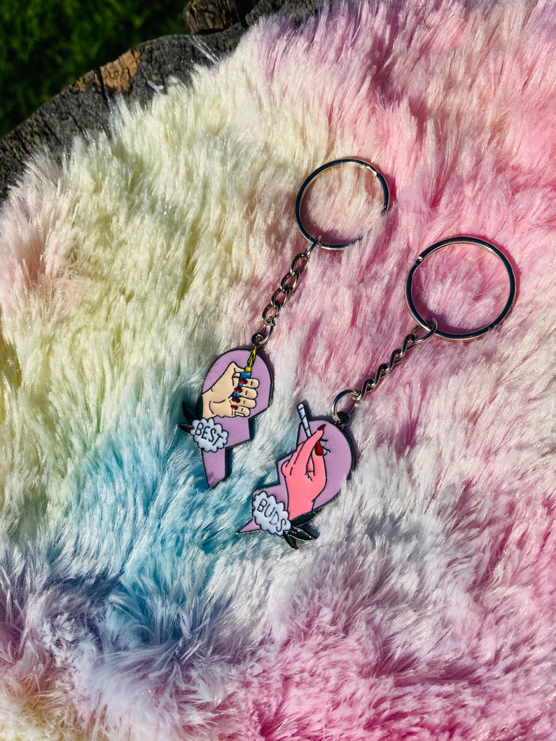 Best Buds Keychain Set / Best Friends Keychains/best Friends - Etsy
