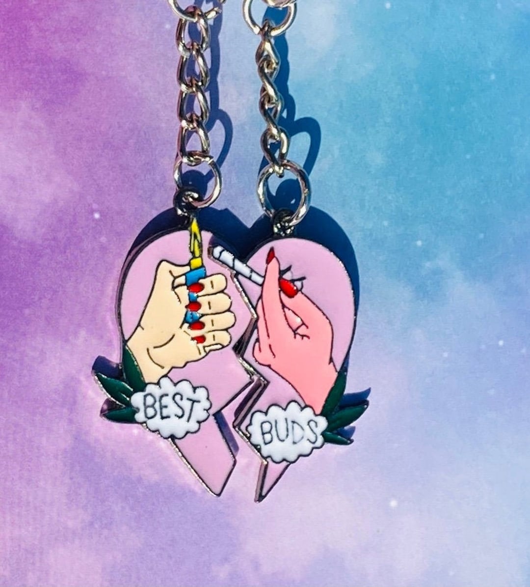 Best Buds Keychain Set / Best Friends Keychains/best Friends - Etsy