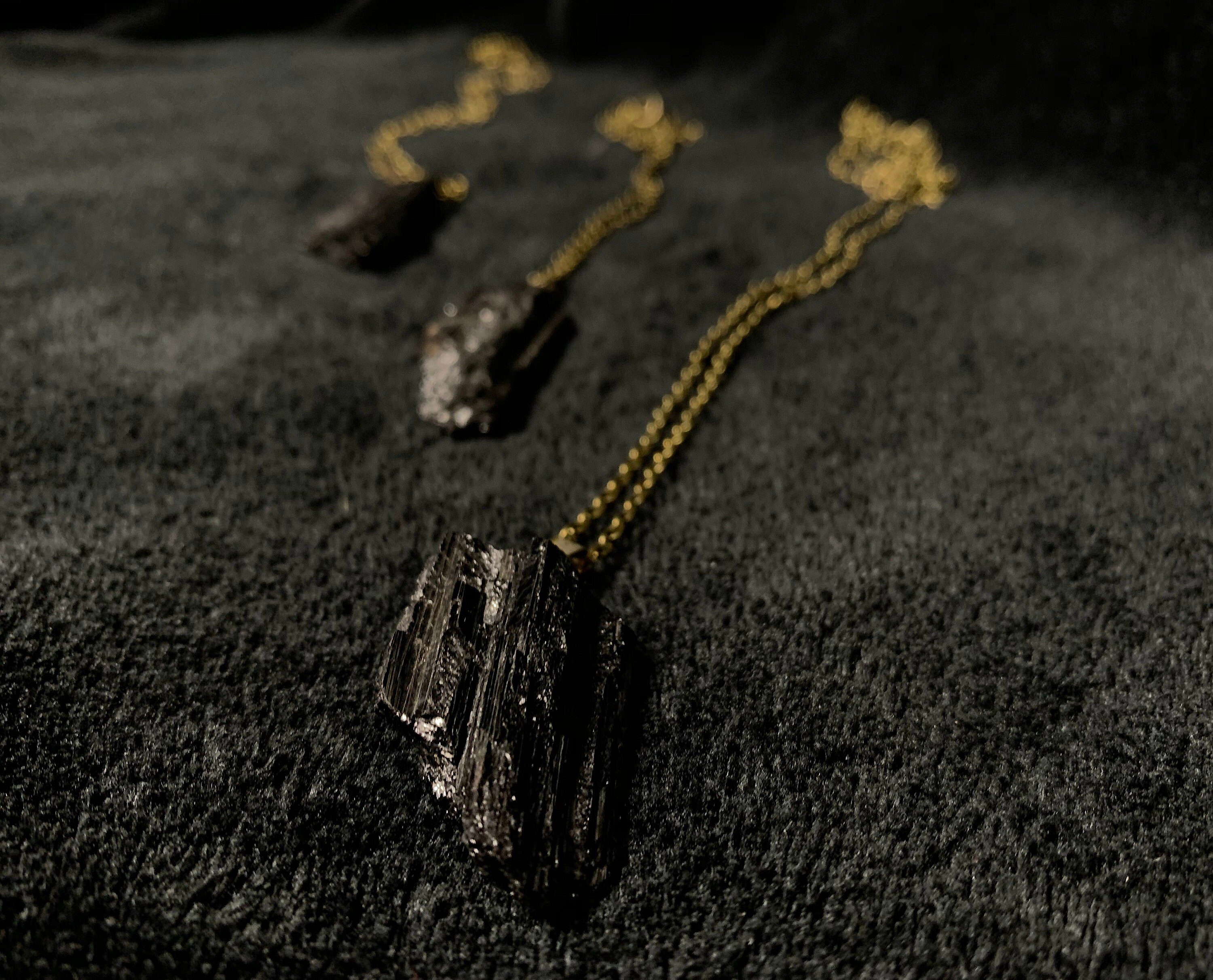 Shadow Stone | Raw Black Tourmaline | Jewelry | Crystal Necklace - Etsy UK