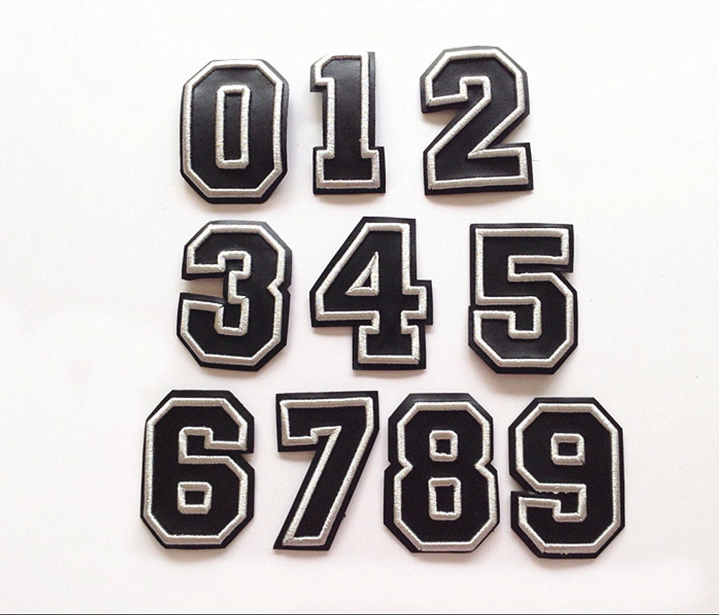 Number Patch /black Embroidered Patch /iron on Patch /big Small Sew on ...