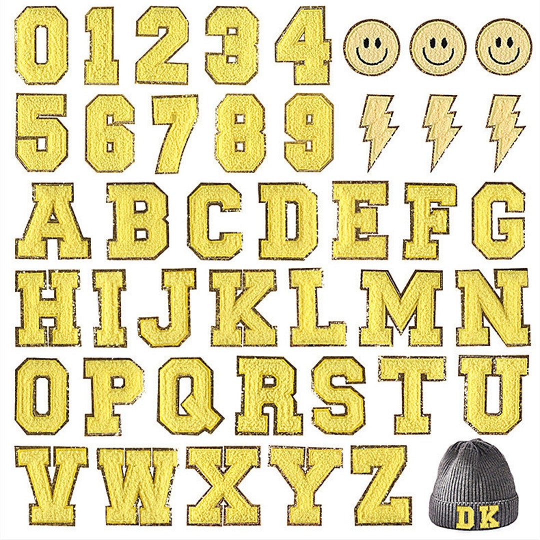 26 Alphabet Towel Letter Embroidery /child Colorful Iron on - Etsy