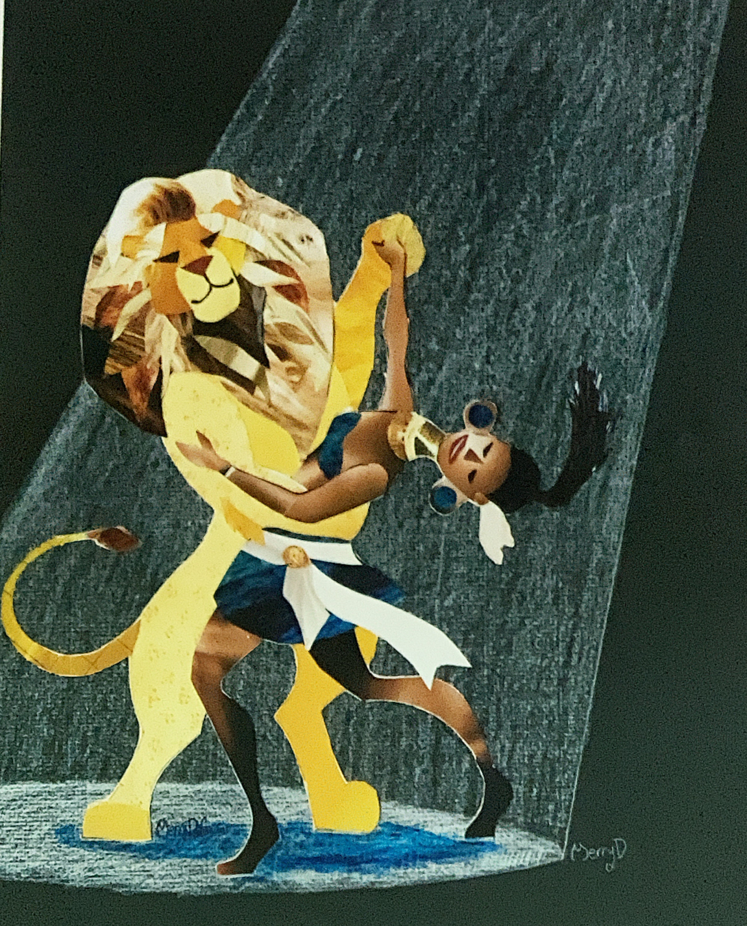 Lion Tamer Upcycled Art Print - Etsy