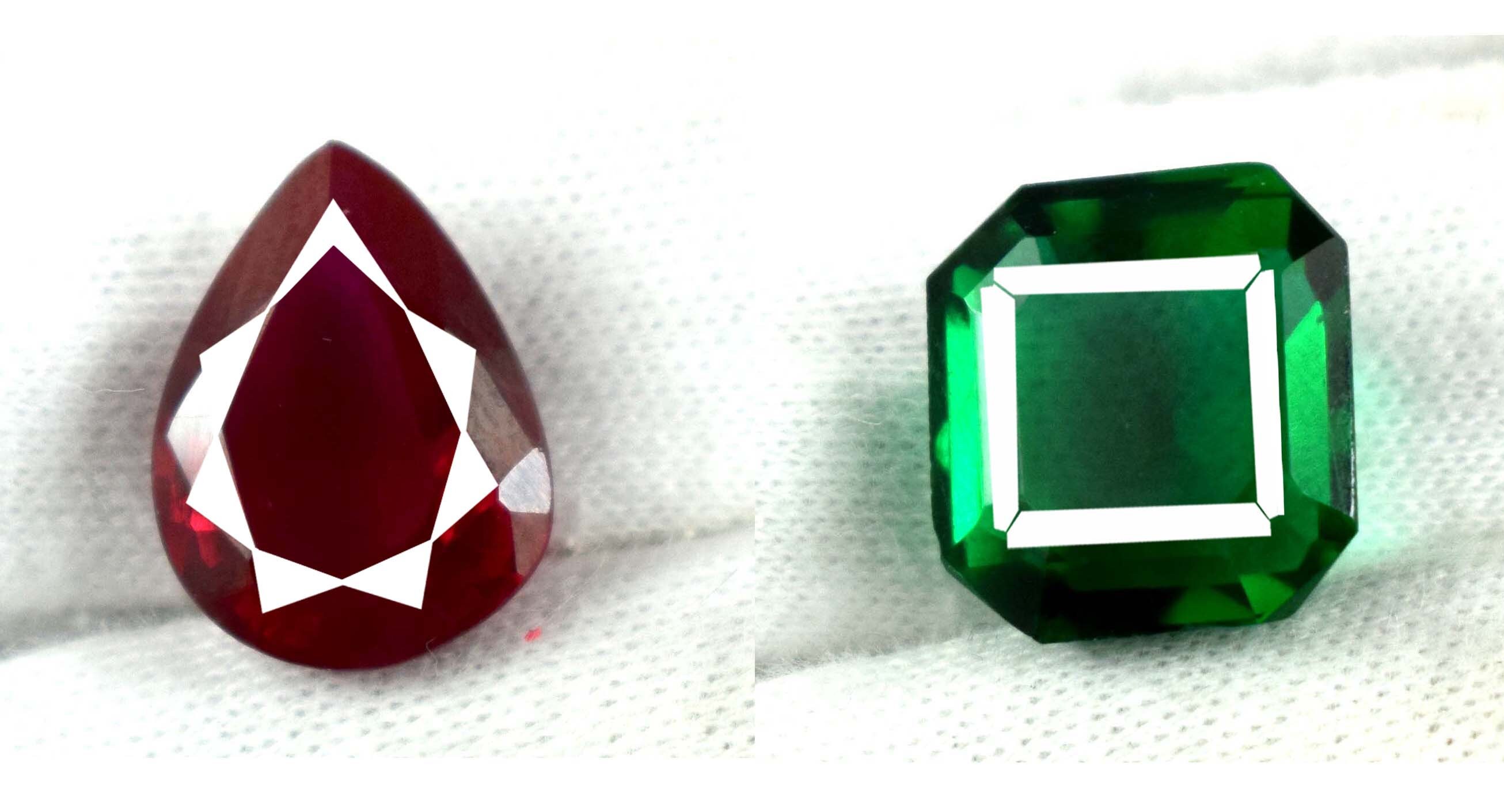 Stock Clearance 21-23 Ct Ruby & Green Emerald Loose Gemstone | Etsy