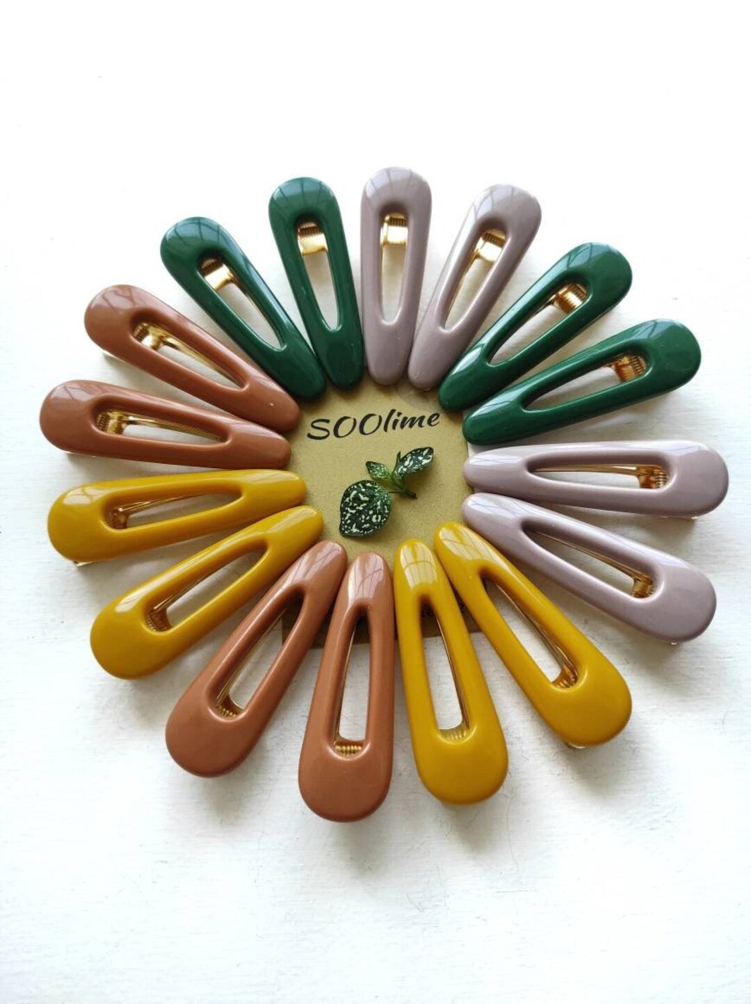 Resin Teardrop Hair Clips| Solid Color Hair Clips| Hair Barrettes ...