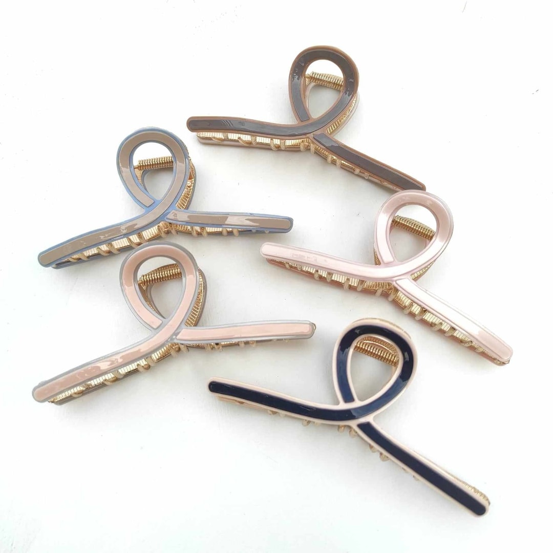 Gold Acetate Hair Claw | Large Size Hair Claw | Alloy Hair Clip | Gift ...