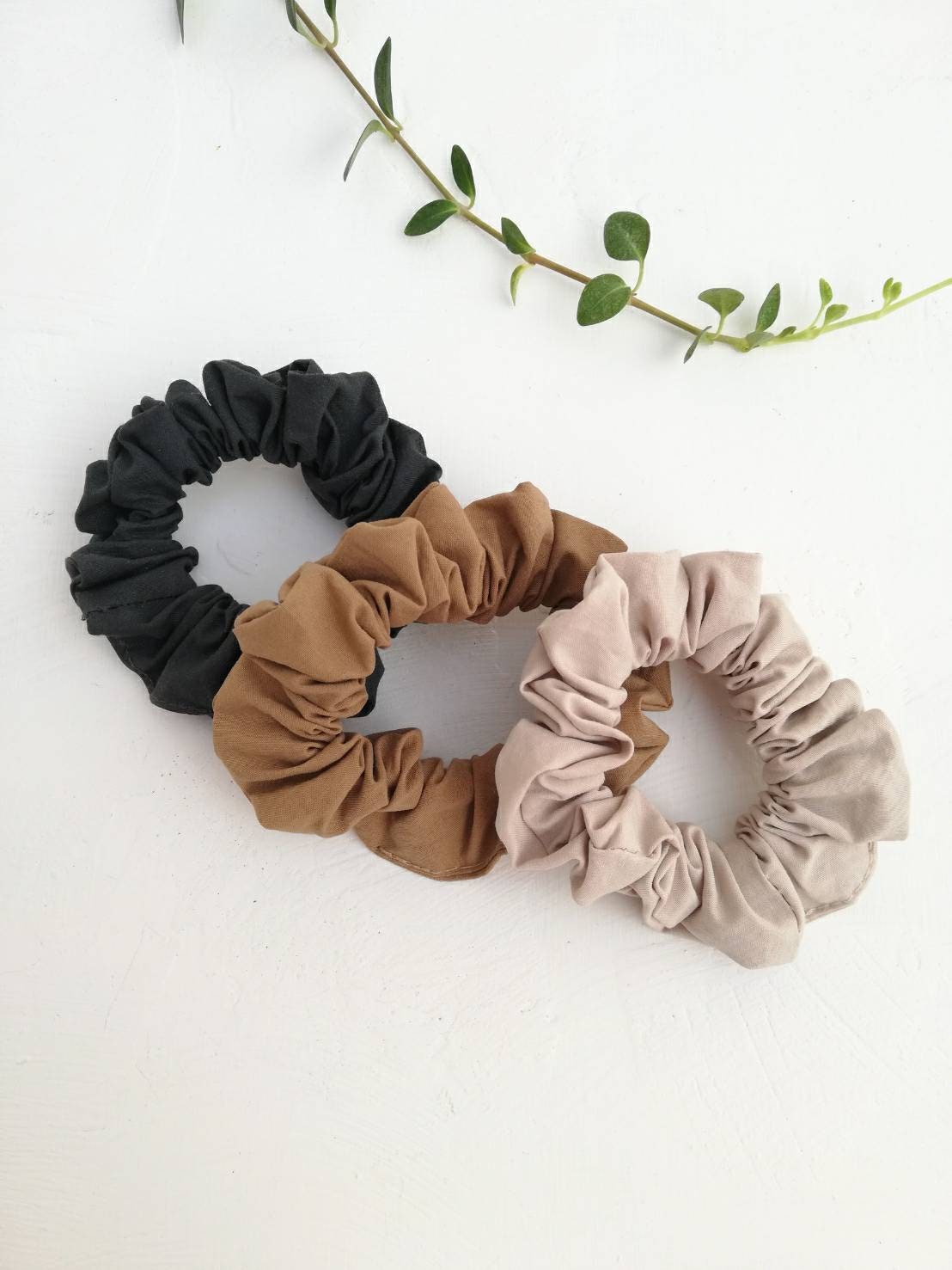 3packs Cotton Hair Scrunchies Neutral Color Hair Scrunchies - Etsy Canada
