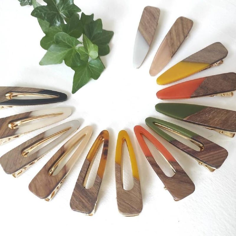 Wooden Hair Clip - Etsy
